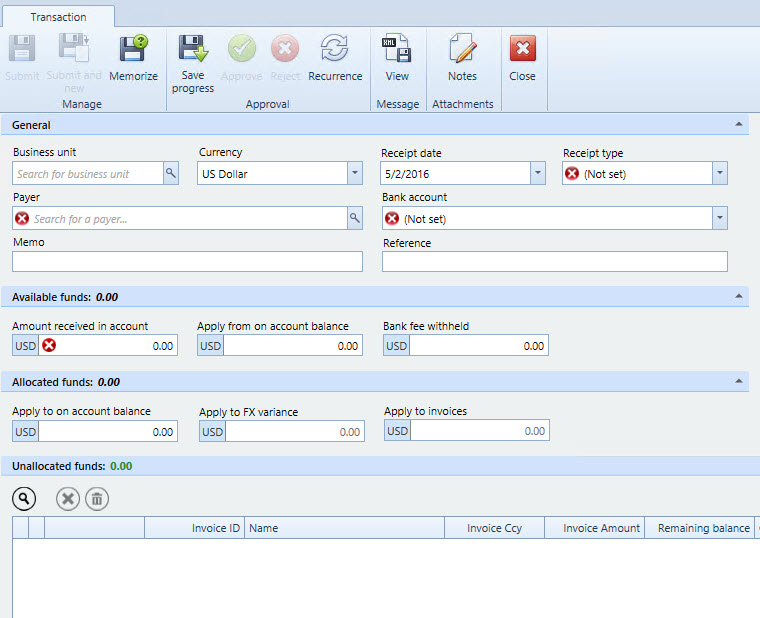 How to use the receive cash form to receive partial and full payments ...